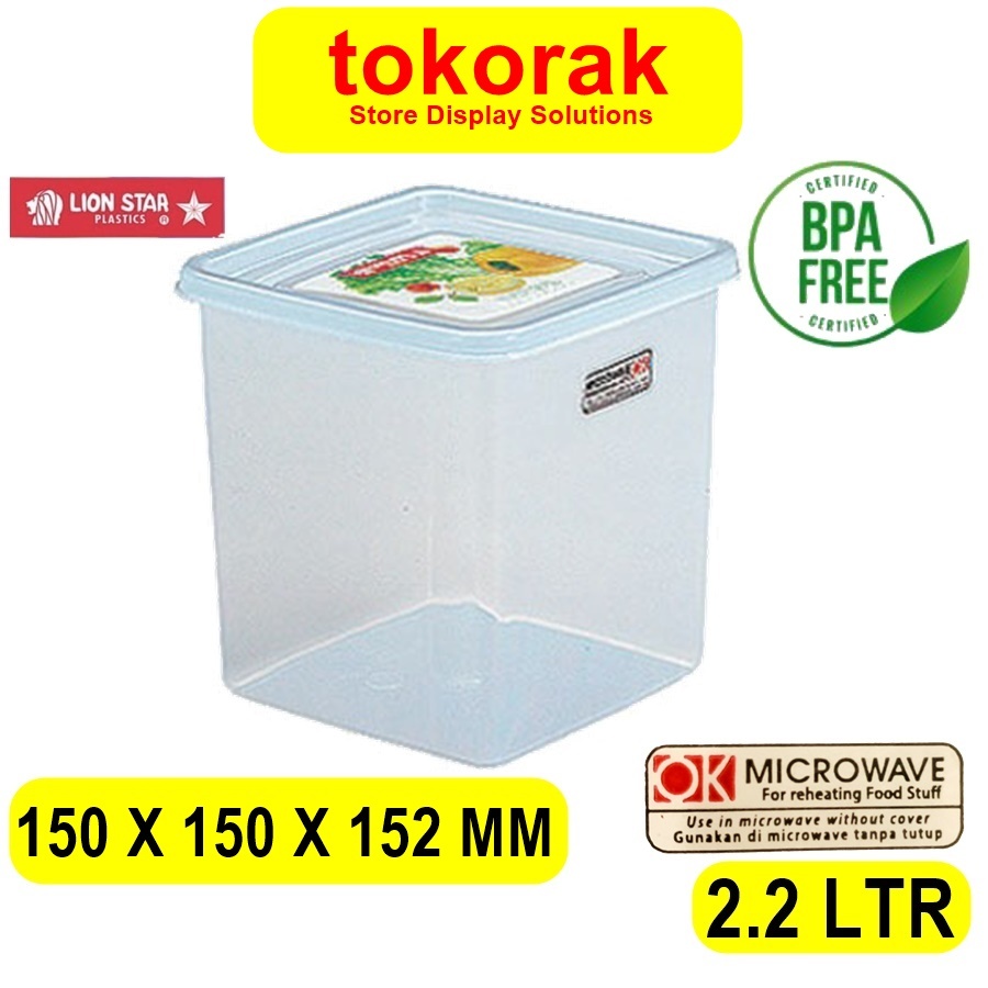 Jual SEALWARE SEGI NATURAL B48 PT4 LION STAR B 48 PT 4 KOTAK MAKAN PLASTIK 2200ML TOPLES ...