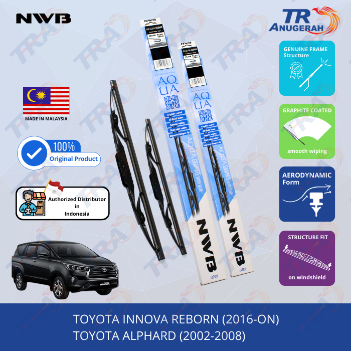 Jual Wiper NWB TOYOTA ALPHARD & INNOVA REBORN | Shopee Indonesia