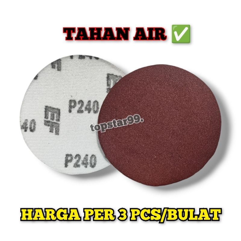 Jual Amplas Bulat Velcro 4" Grid 240 Harga Per 3 Pcs | Shopee Indonesia