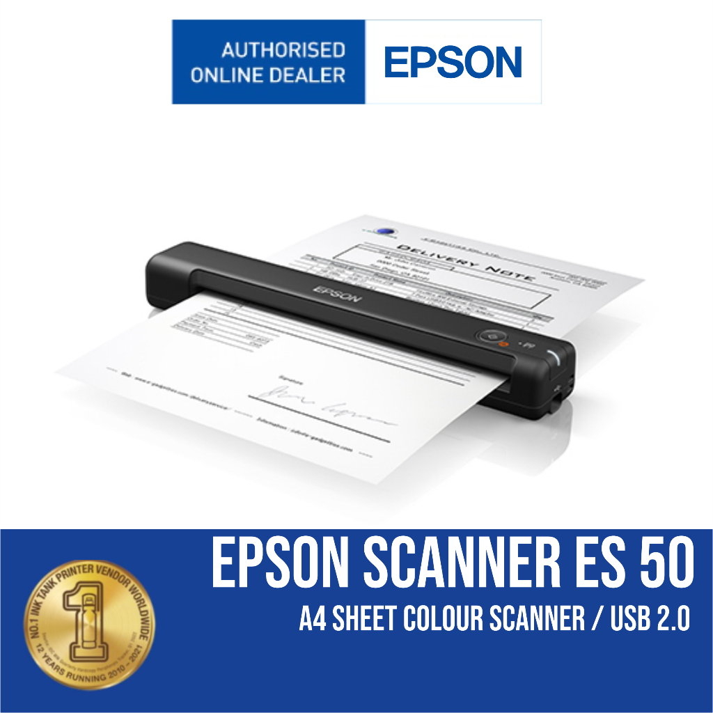 Jual EPSON Scanner Workforce ES-50 Portable - bisa scan F4 dan mudah dibawa kemana mana | Shopee ...