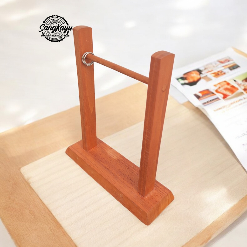 Jual SangKayu Menu Stand With Hanger A4 Gantungan Menu Wood Stand ...