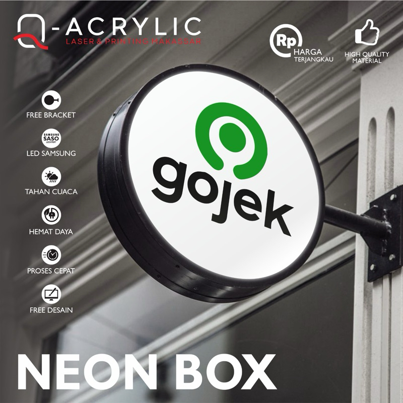 Jual Neon Box Custom | Neon Box Akrilik Bulat 2 Sisi Premium | Shopee ...