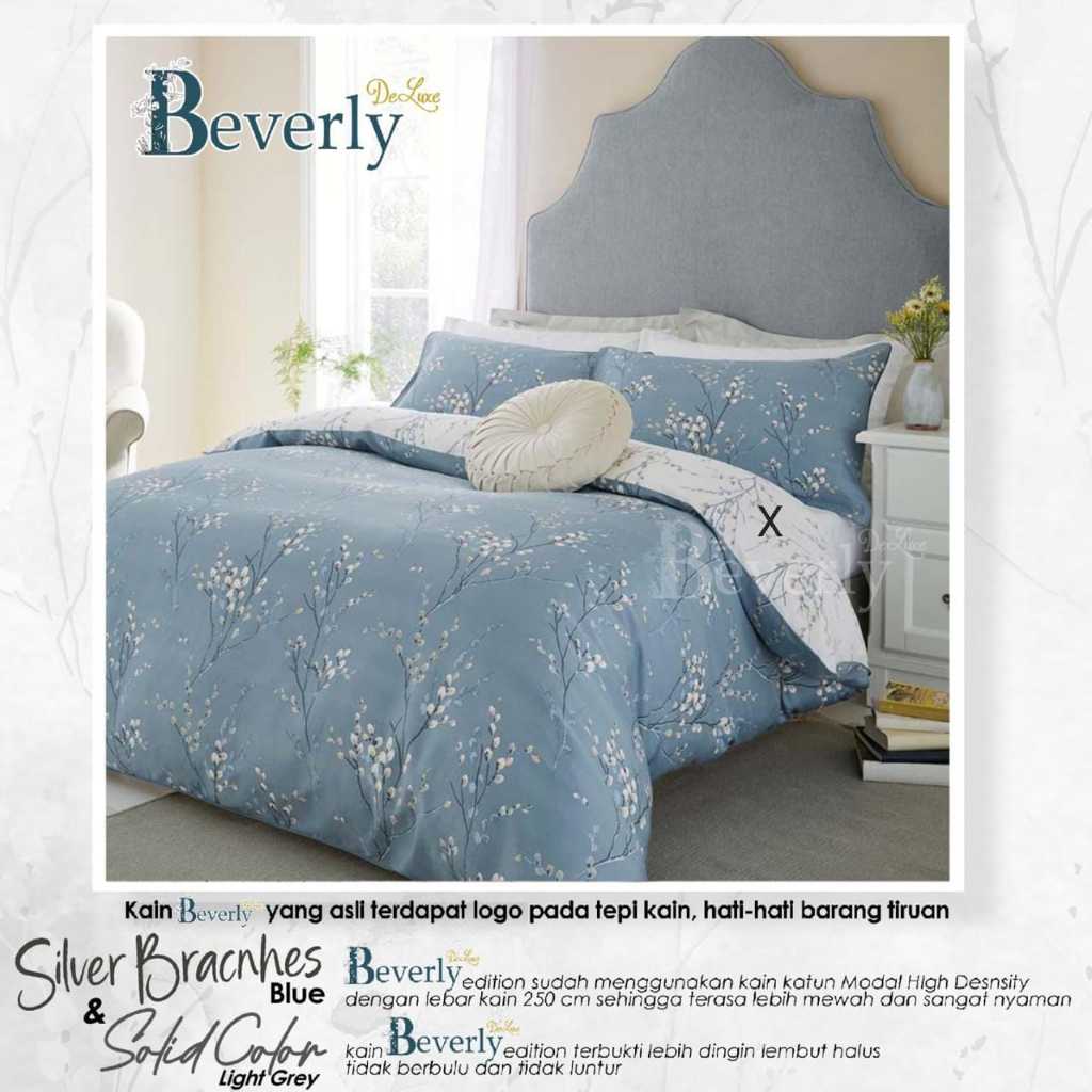 Jual Sprei Set Katun Silver Branches / Tamara / Courtney Blue ...