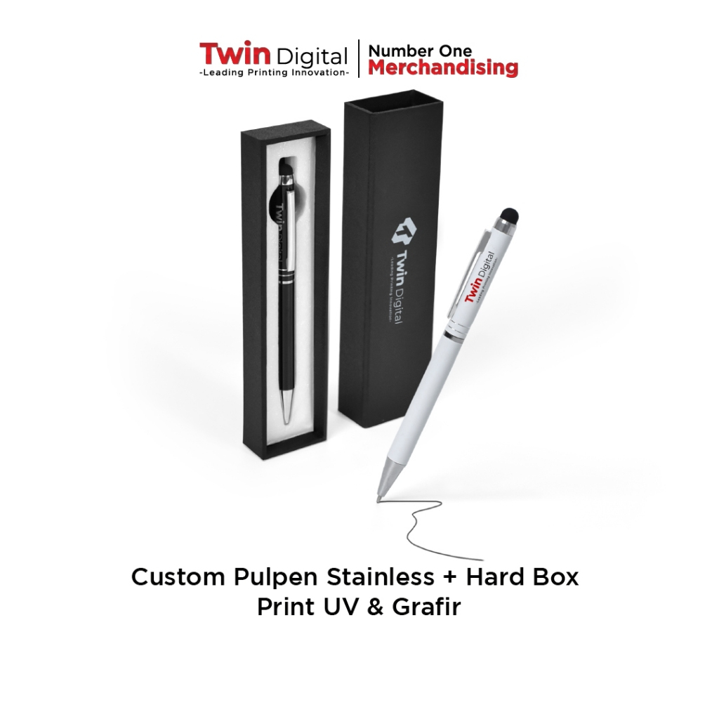 Jual Twindigital Custom Desain Pulpen Stainless + Hard Box Premium ...