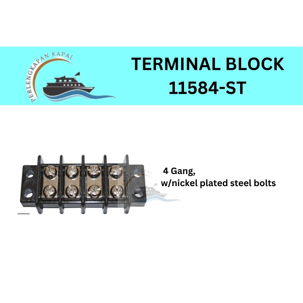 Jual Terminal Block 4 Gang 11584-ST / terminal blok marine 4 gang AAA ...