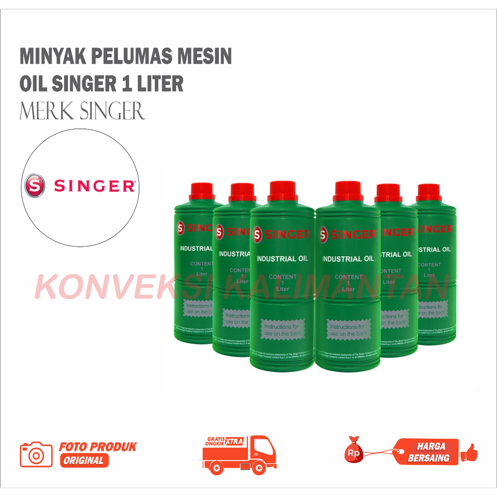 Jual Minyak Singer / Minyak Mesin Jahit Merk Singer 1 Liter - Per Botol ...