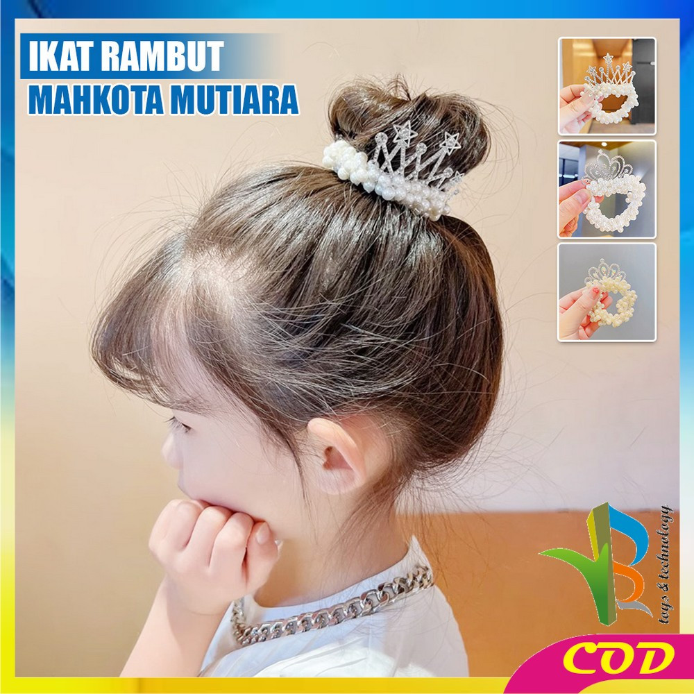 Jual RB-C879 Ikat Rambut Anak Perempuan Motif Mahkota Mutiara Crown ...