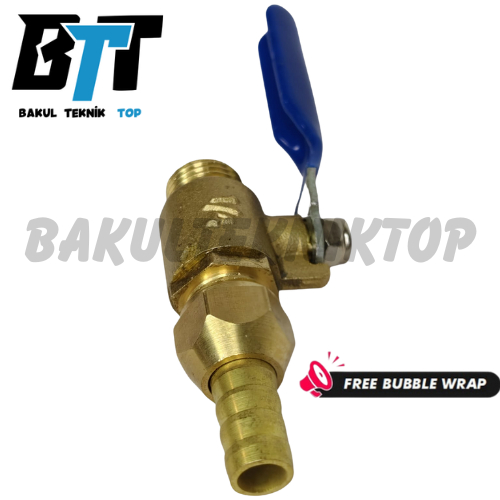 Jual Stop Kran Angin Kompresor Compresor Forged Brass Aircock 1/4 inch Voylet Kuningan 1/4 Inch ...