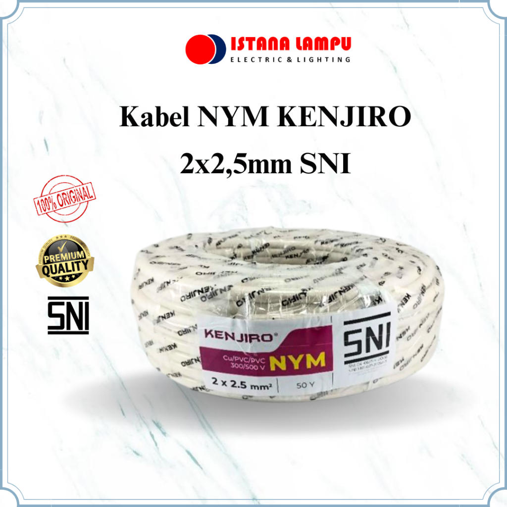 Jual Kabel NYM KENJIRO 2x2,5mm SNI @50Y / Kabel SNI NYM 2x2,5mm @50Y 45 meter | Shopee Indonesia