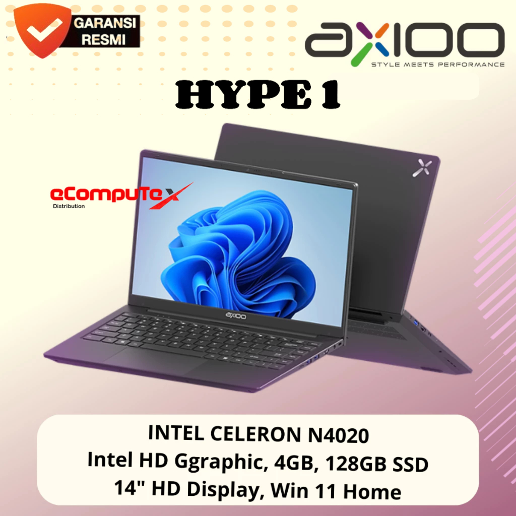 Jual AXIOO MYBOOK HYPE 1 4/128GB 14" INCH INTEL N4020 / NOTEBOOK 14 ...