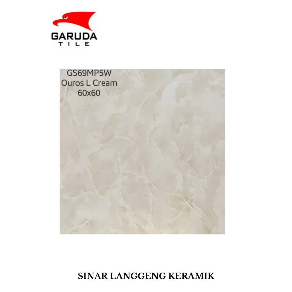 Jual GARUDA TILE/OUROS L CREAM GS69MP5W/60x60/LANTAI/GLOSSY/DINDING ...