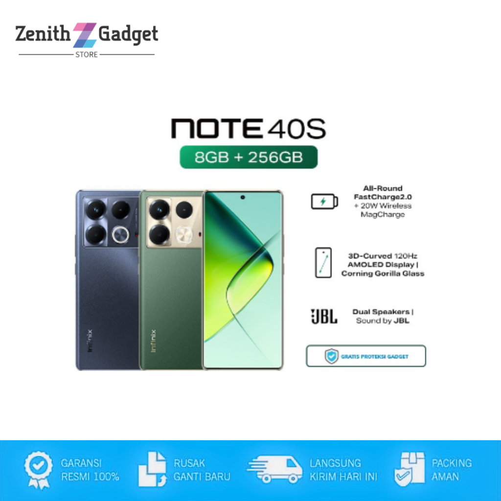 Jual INFINIX NOTE 40s 8/256gb NEW RESMI | Shopee Indonesia
