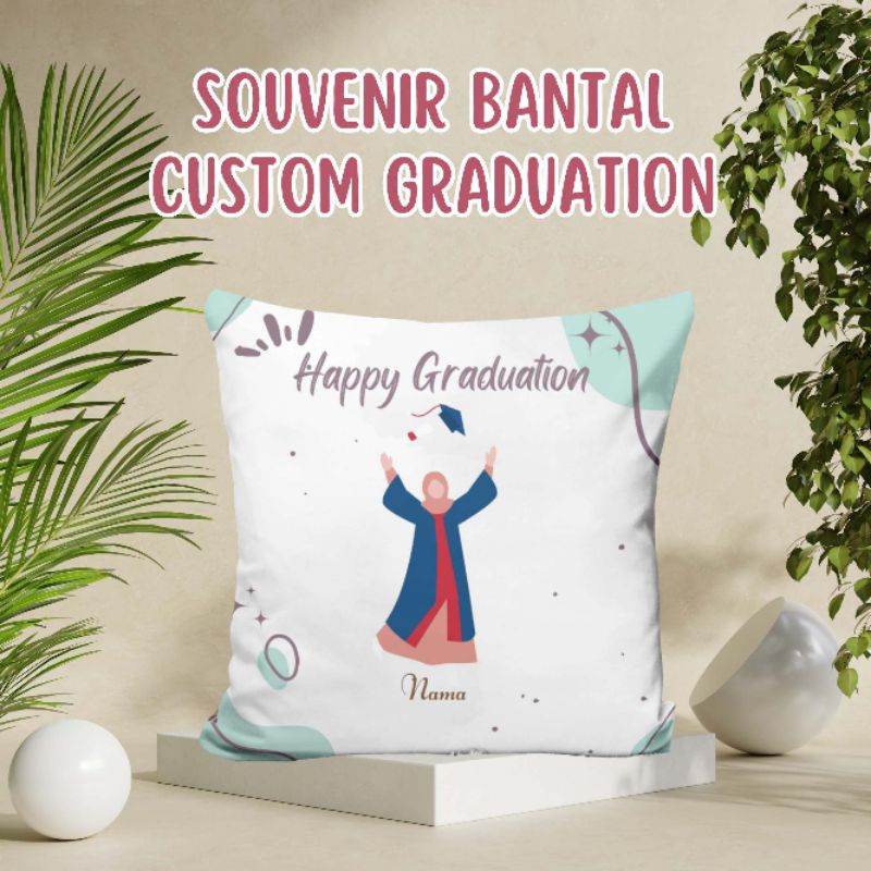 Jual Souvenir Hadiah Wisuda Kelulusan Bantal Foto Printing Custom ...