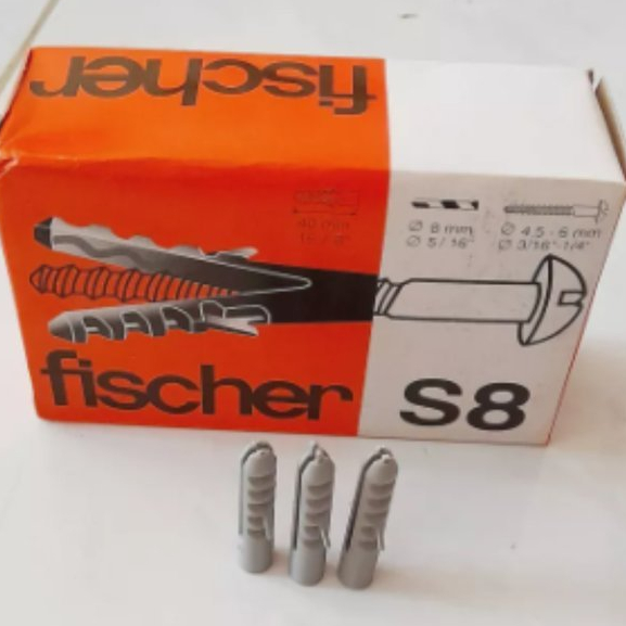 Jual BANTALAN PAKU BAUT NYLON NILON S8 TERMURAH HARGA PER KOTAK/ALAT ...