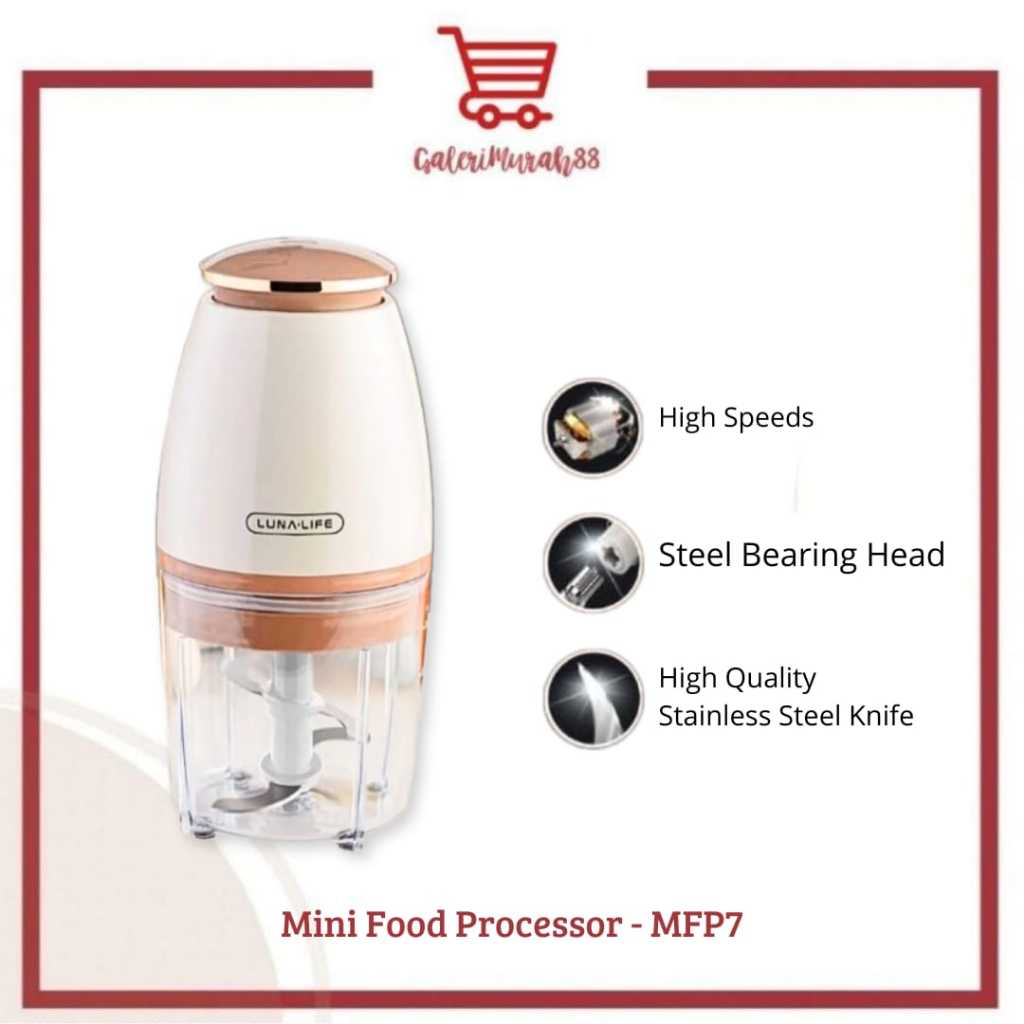 Jual Blender Mini Portabel 700ml MFP7 LUNA LIFE MFP-7 4 blade Processor ...