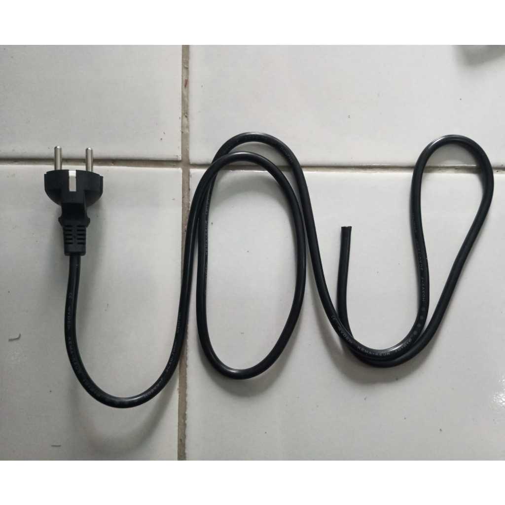 Jual Kabel power potongan 1,3 meter hitam / Kabel power C buntung 3 x 0 ...