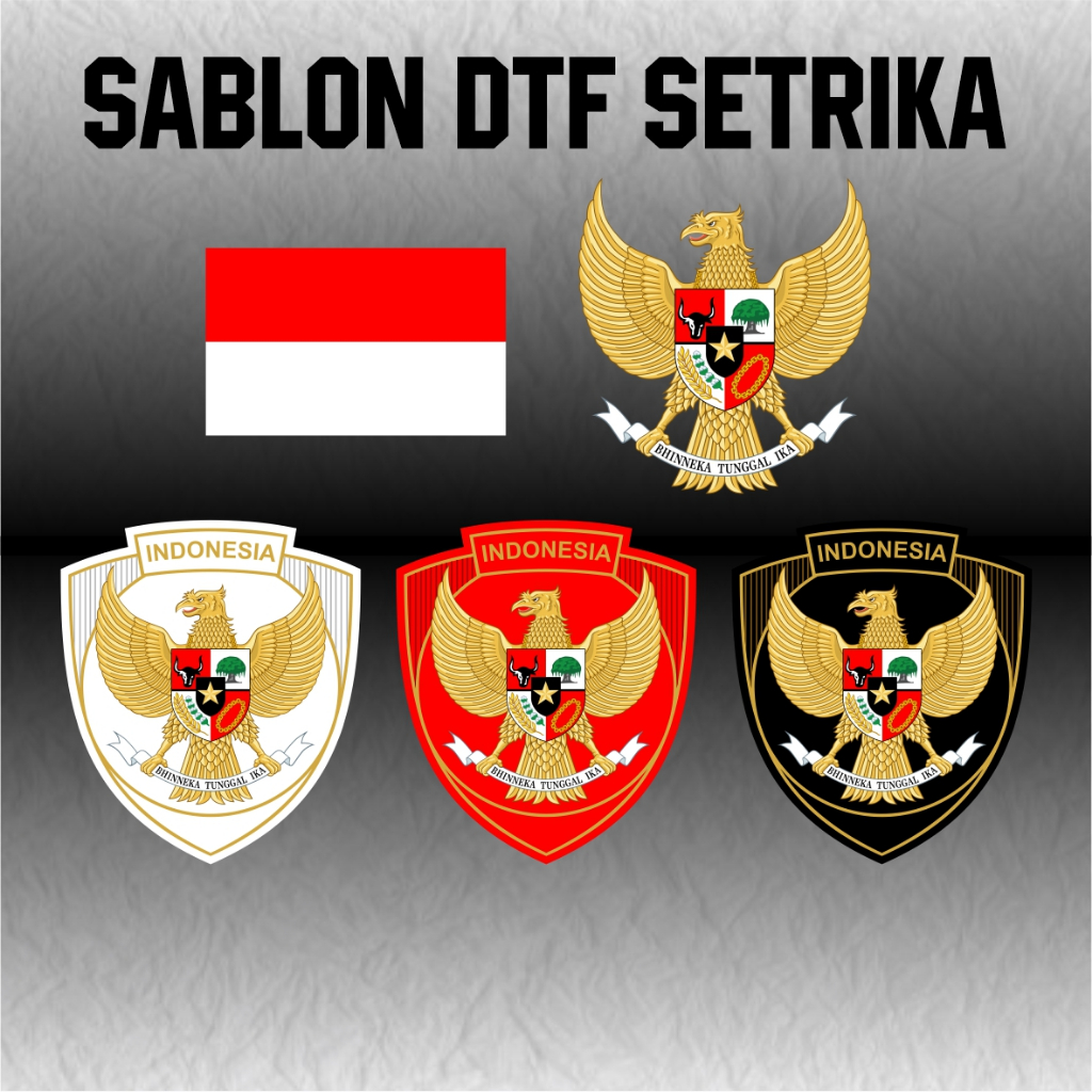 Jual Sablon Setrika Logo Garuda Pancasila Bendera Merah Putih Logo ...