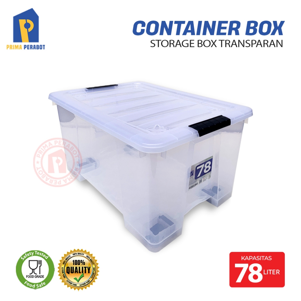 Jual Storage Box Transparan 78 Liter Container Penyimpanan Boks Besar ...