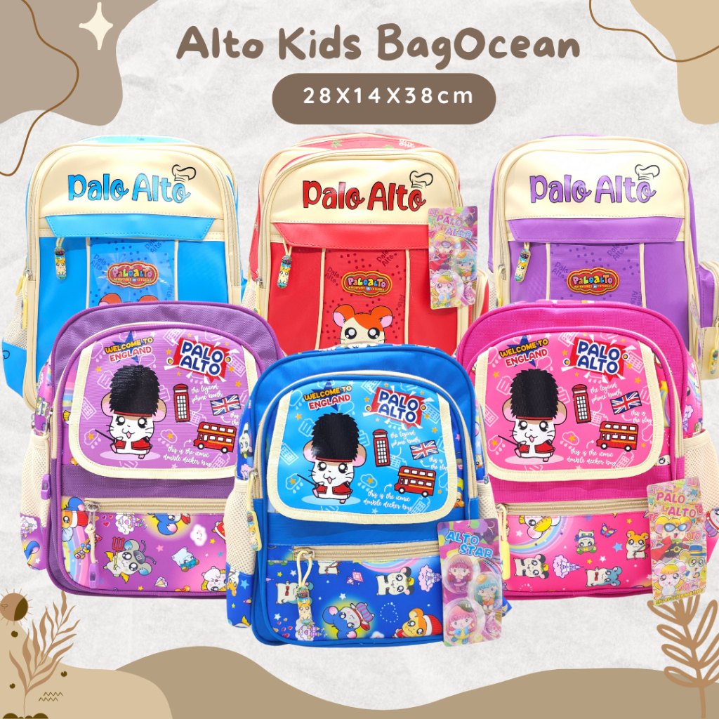Jual TAS ANAK PALO ALTO HAMTARO 12 15 INCH 3 RUANG KAIN POLIESTER ...