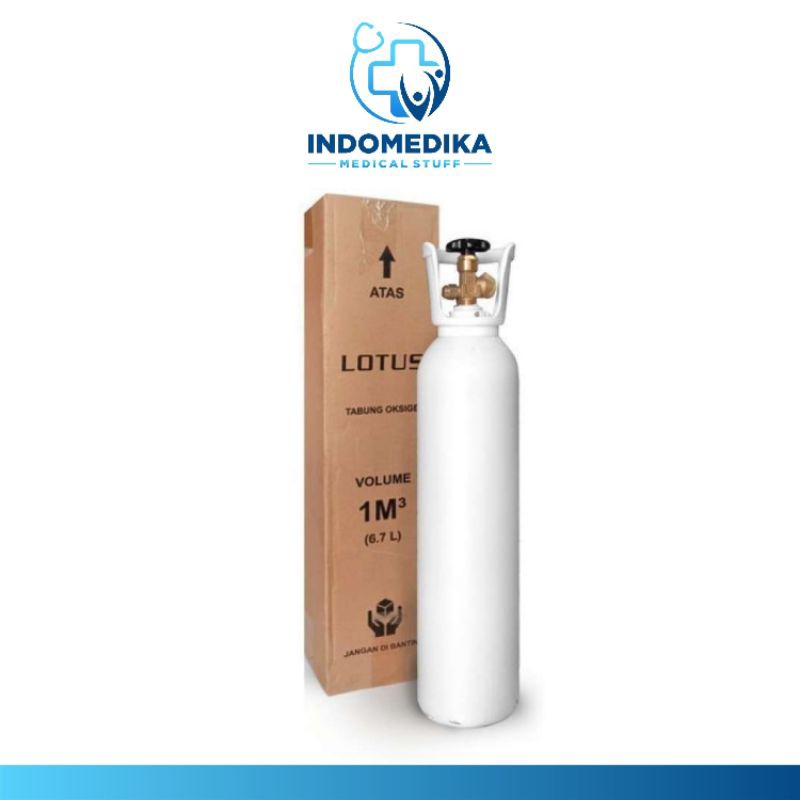 Jual tabung oksigen 1m3 Lotus+isi / tabung oksigen medis | Shopee Indonesia