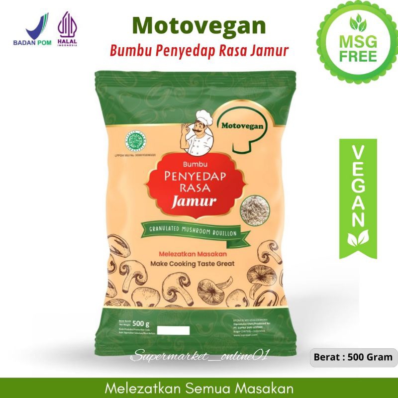 Jual Motovegan 500gram No MSG Penyedap Rasa Jamur | Shopee Indonesia
