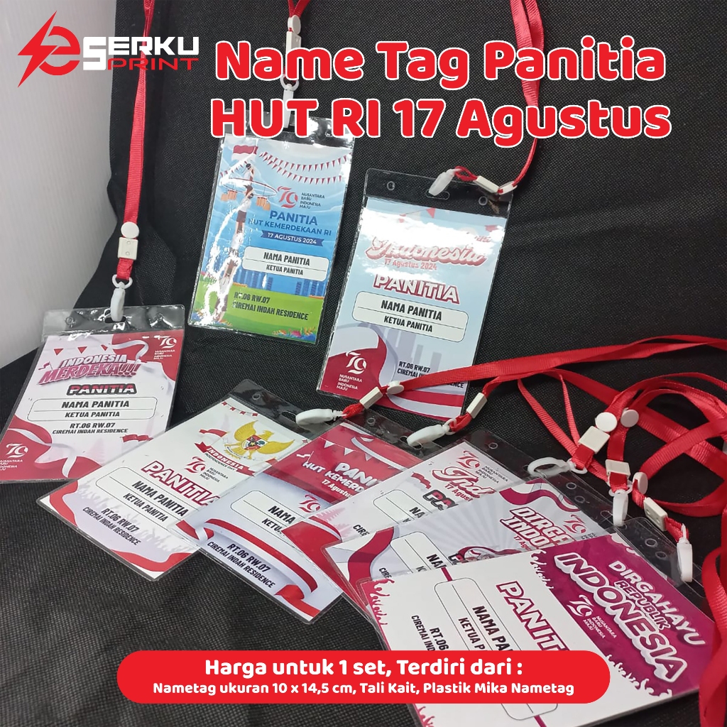 Jual KARTU PANITIA HUT RI 2024 NAMETAG PANITIA HARI KEMERDEKAAN ... Jual KARTU PANITIA HUT RI 2024 NAMETAG PANITIA HARI KEMERDEKAAN ...