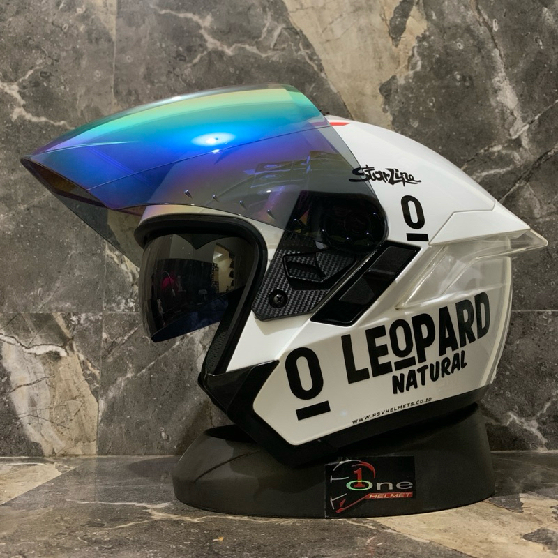 Jual HELM RSV SV300 MODERN GREY DOUBLE VISOR | HELM HALF FACE | LEOPARD ...
