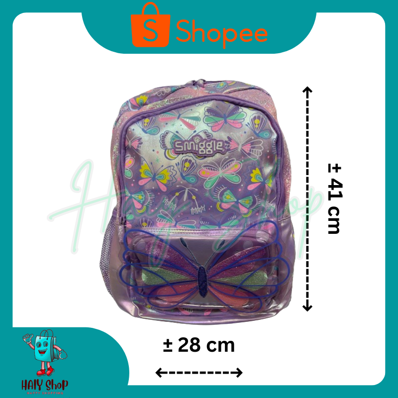 Jual Tas Ransel Smiggle Classic Backpack Edisi Butterfly High Quality ...