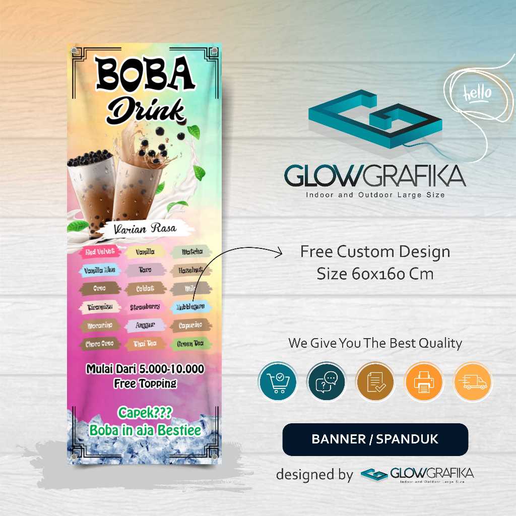 Jual Cetak Spanduk Banner Boba Drink | Shopee Indonesia