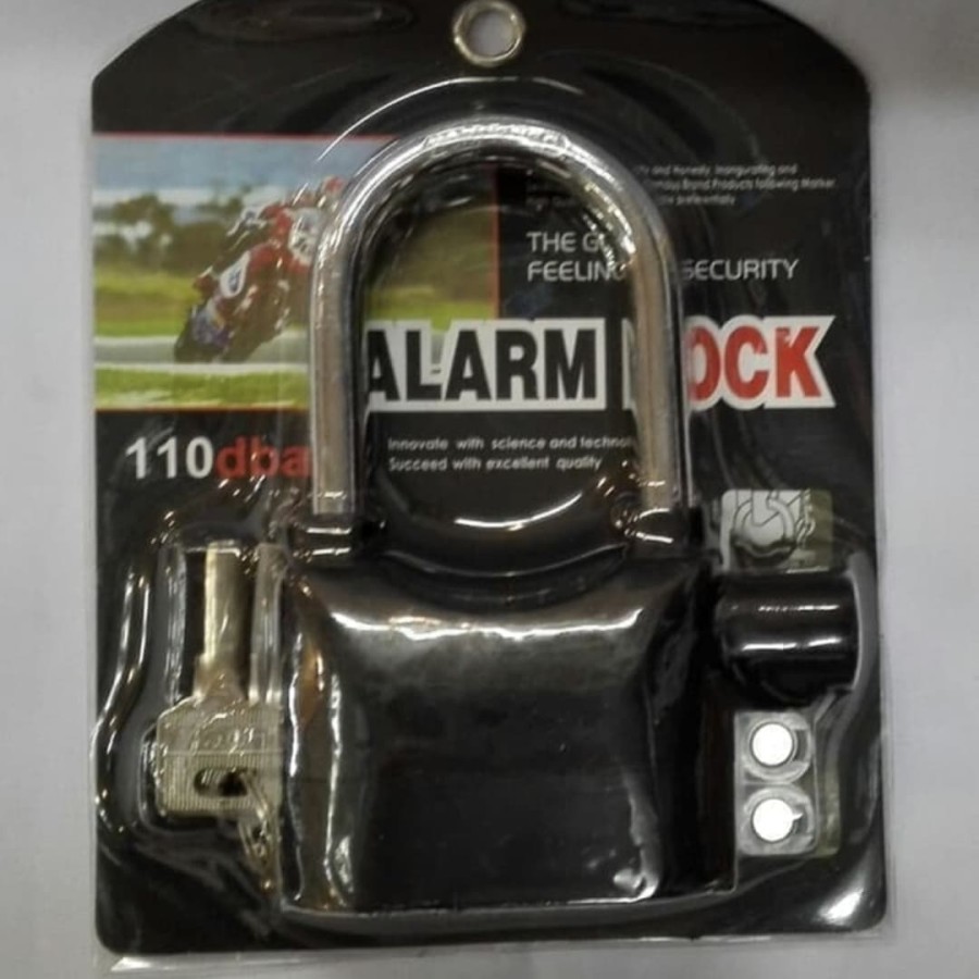 Jual Gembok Alarm Anti Maling Ring Panjang (Alarm lock , Kunci Gembok ...