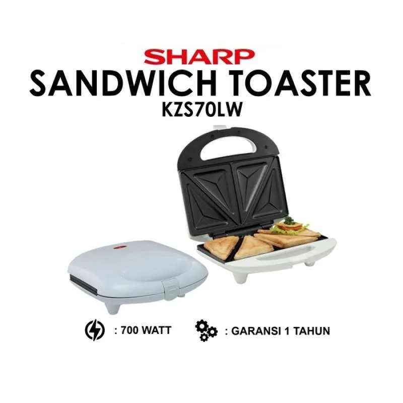 Jual Sharp KZS70LW Sandwich Toaster 700 Watt KZS-70L(W) Pemanggang Roti ...