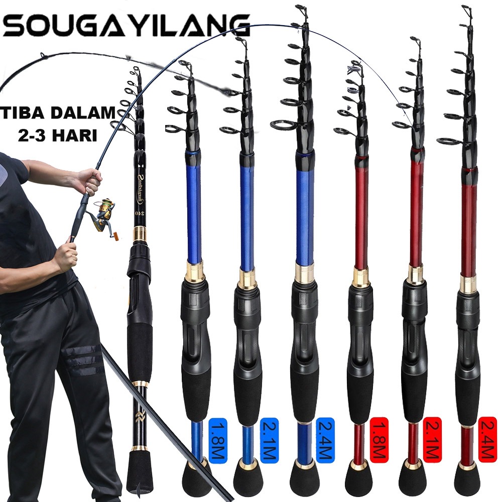 Jual Sougayilang 1.8m/2.1m/2.4m Spinning Fishing Rod Carbon Fiber EVA Handle Joran Pancing untuk ...