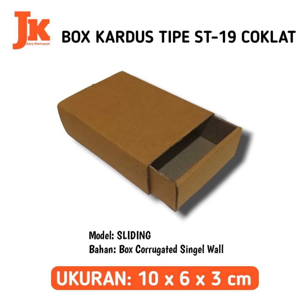 Jual KARDUS ST-19 KOTAK BOX KARTON CORRUGATED SLIDING COKLAT KECIL ...