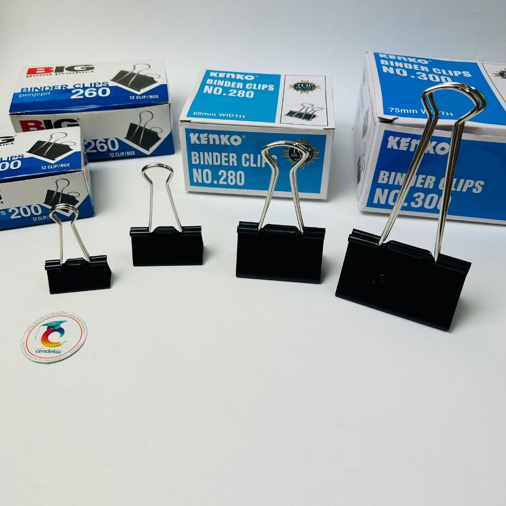 Jual Binder Clips Klip Penjepit Kertas Besar Jumbo 200 260 280 300 - 1 ...