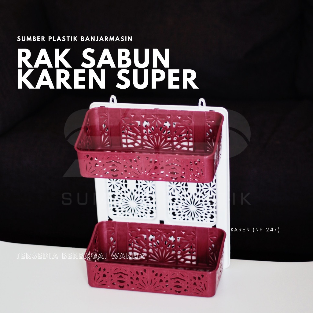 Jual Rak Karen Super Sabun NP247 Wadah Tempat Shampoo Sampo Plastik Rak ...