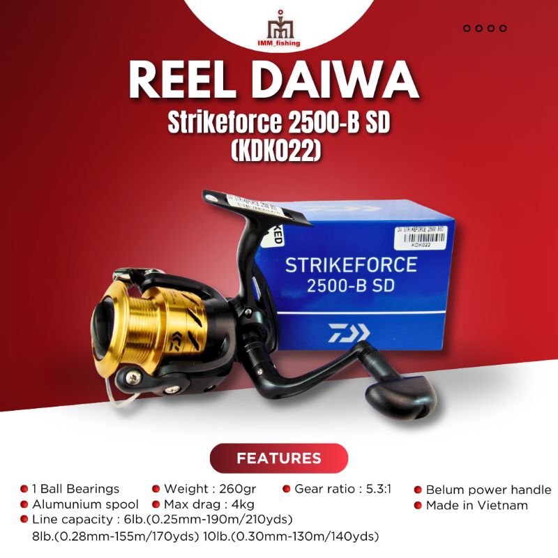 Jual REEL DAIWA STRIKEFORCE | Alat Gulungan Pancing | Spinning | Shopee Indonesia