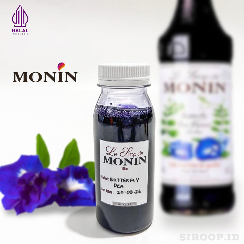 Jual Monin Butterfly Pea Syrup Repack (30ml,75ml,100ml) | Shopee Indonesia