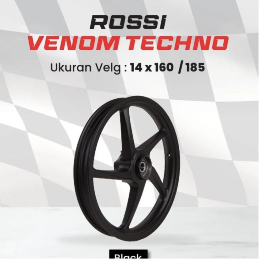 Jual Velg bintang Rossi p5 Vario 110/beat/scoopy ring 14/spacy ring 14/genio ring14 hitam Putih ...