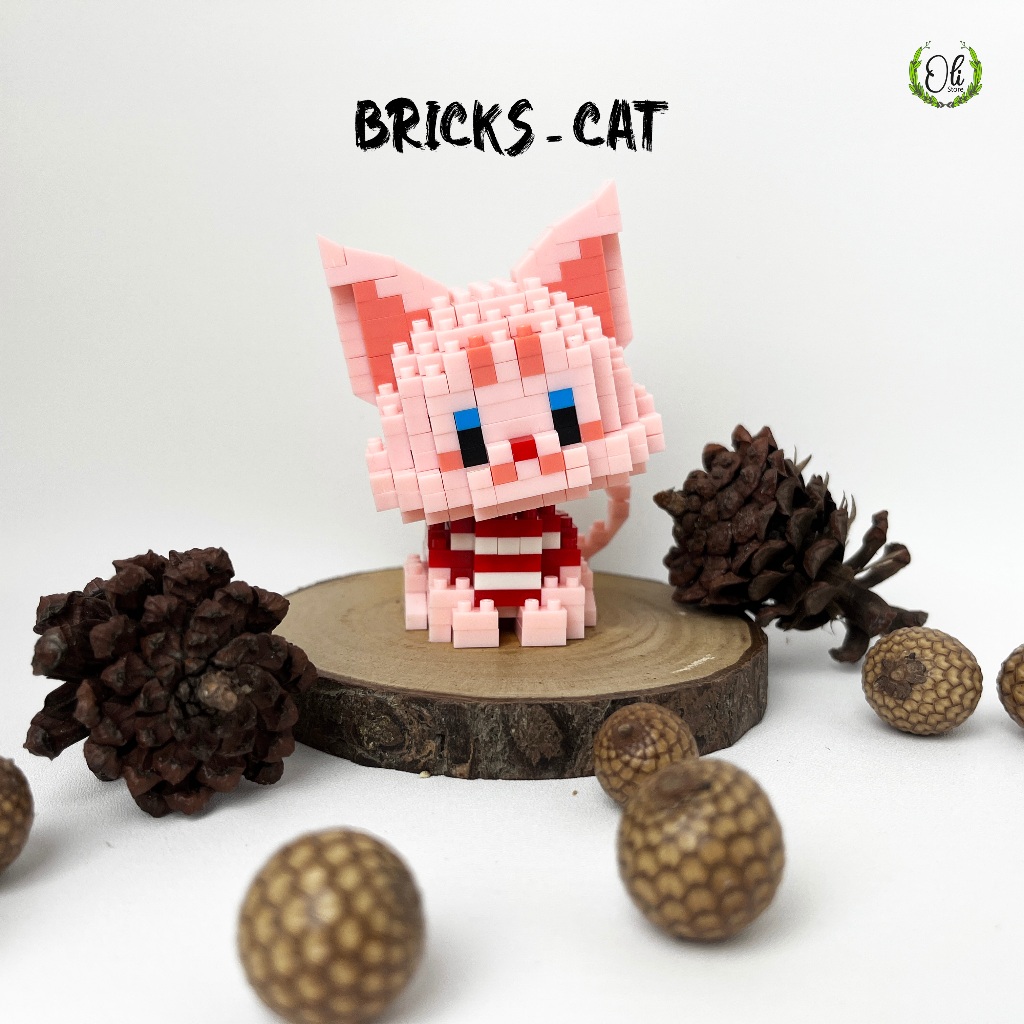 Jual Mainan Balok Susun Nano Block Anak DIY 3D Mini Toys Cat Model ...