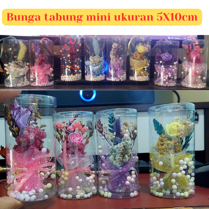 Jual Bunga Tabung Mini ukuran diameter 5cm tinggi 10cm untuk sovenir ...