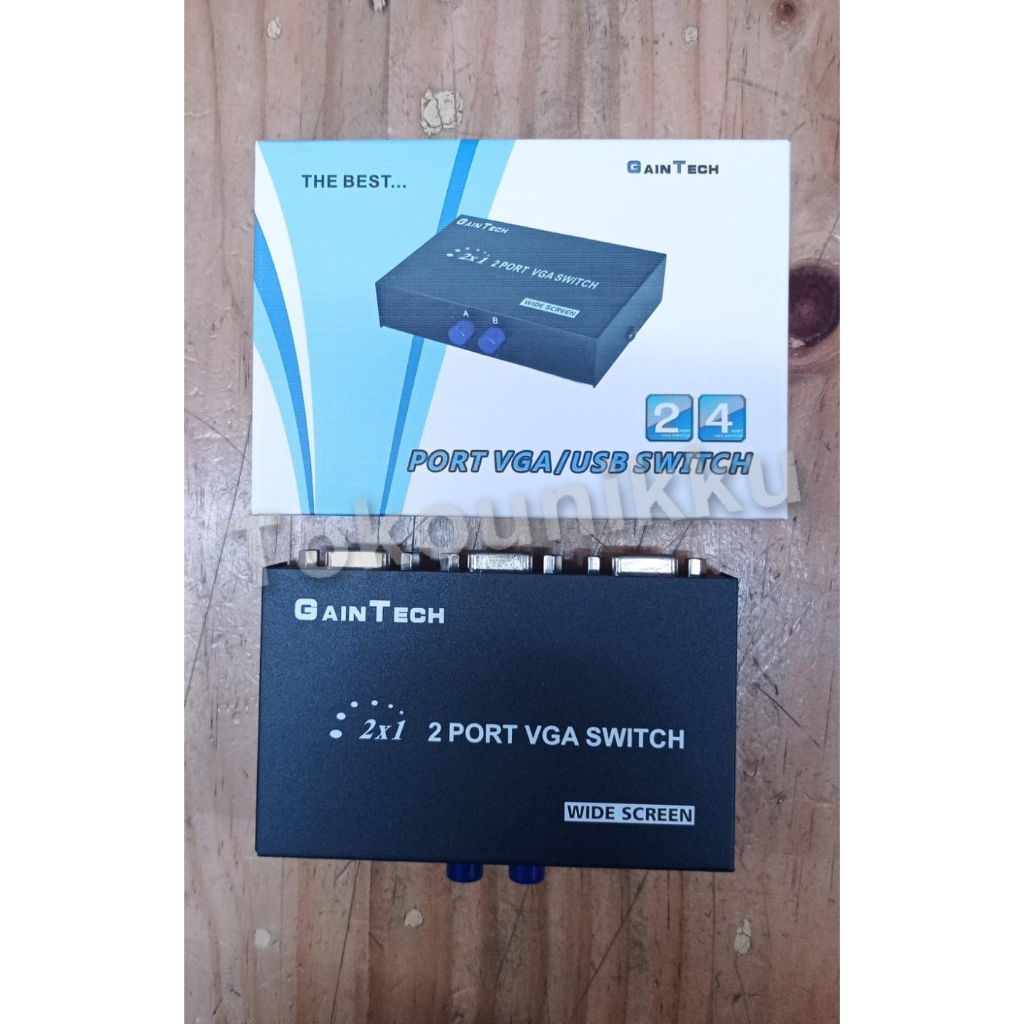 Jual Gaintech 2-Port VGA Switch - Switcher VGA 2-input 1-output | Shopee Indonesia