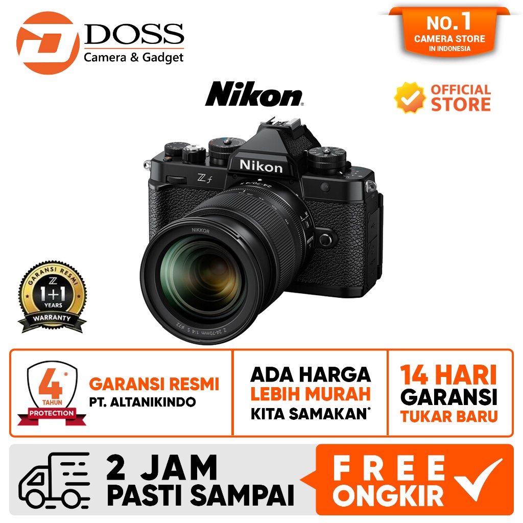 Jual Nikon Zf kit 24-70mm f4 SE Mirrorless Nikon Z f 24-70 mm f 4 | Shopee Indonesia