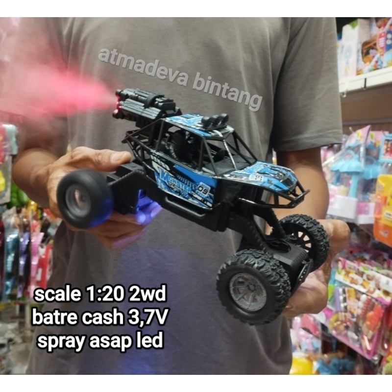 Jual RC Surabaya Mainan Mobil Remot RC Monster Asap Spray Batre Cash ...