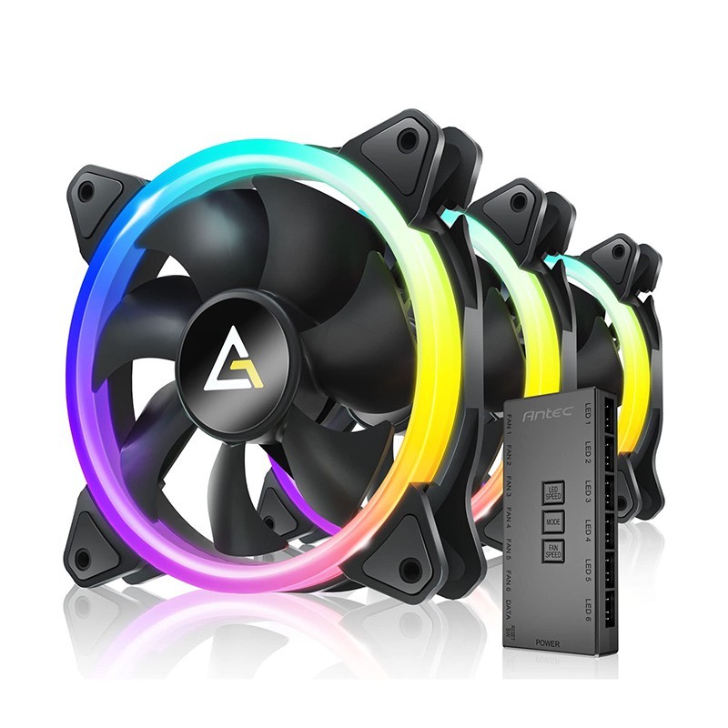 Jual Antec Neon 120 ARGB 3 in 1 Pack with Controller - 12CM ARGB PWM ...