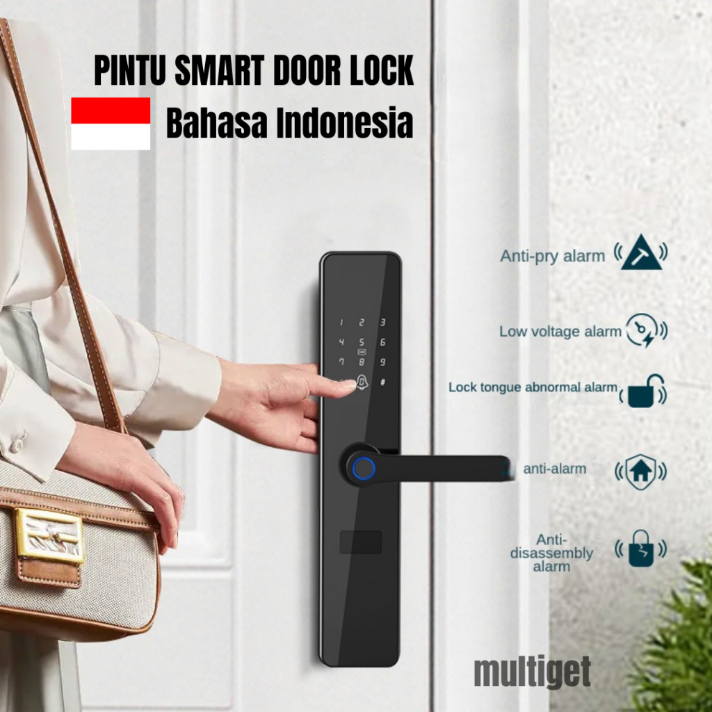 Jual Kunci Pintu Digital Smart Door Lock Fingerprint / PIN Unlock ...