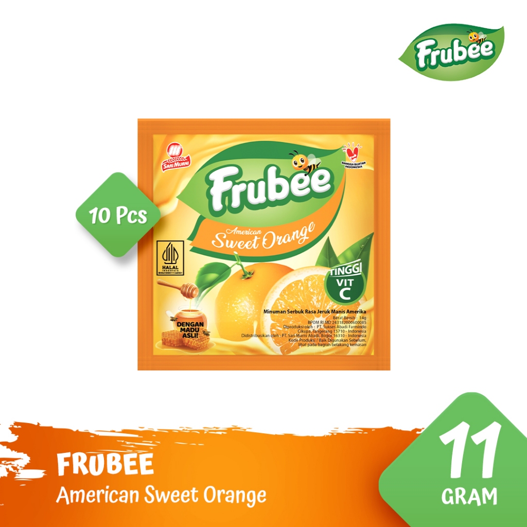 Jual Frubee Minuman Bubuk Rasa American Sweet Orange - 10 Sachet ...