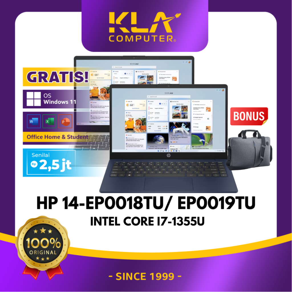 Jual HP Laptop 14-EP0018TU /EP0019 TU Intel Core i7-1355U - 16 GB - 512 ...
