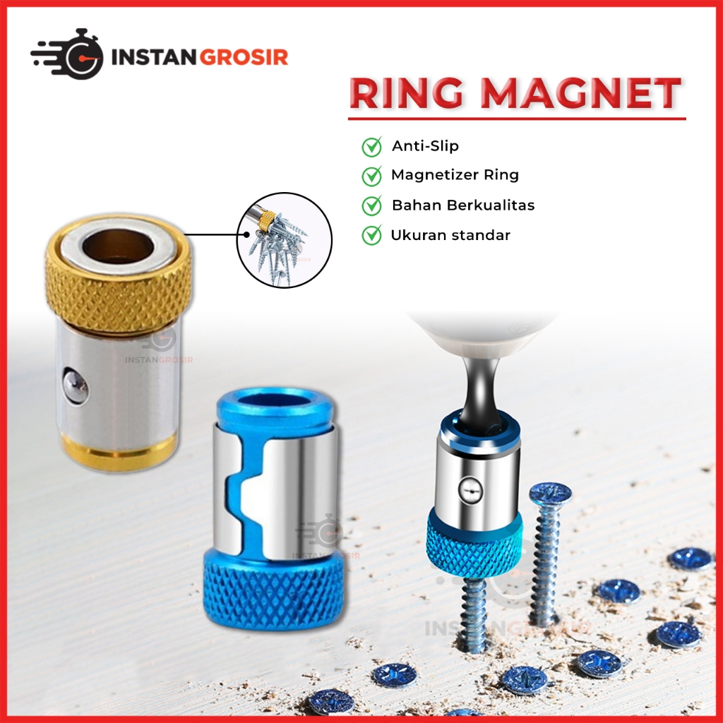Jual Ring Magnet kepala obeng magnetic alloy pasang sekrup konektor ...