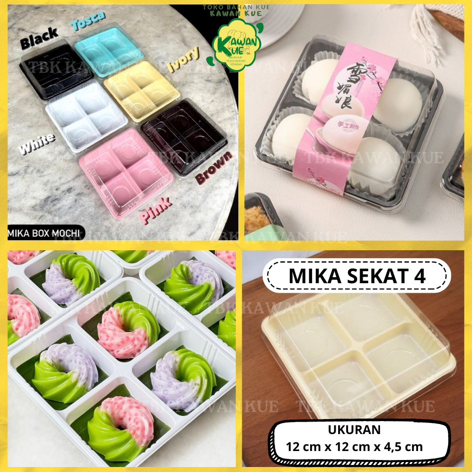 Jual MIKA TRAY SEKAT 4 (ISI 25 PC) MIKA SEKAT MOCHI MIKA MOONCAKE SEKAT ...