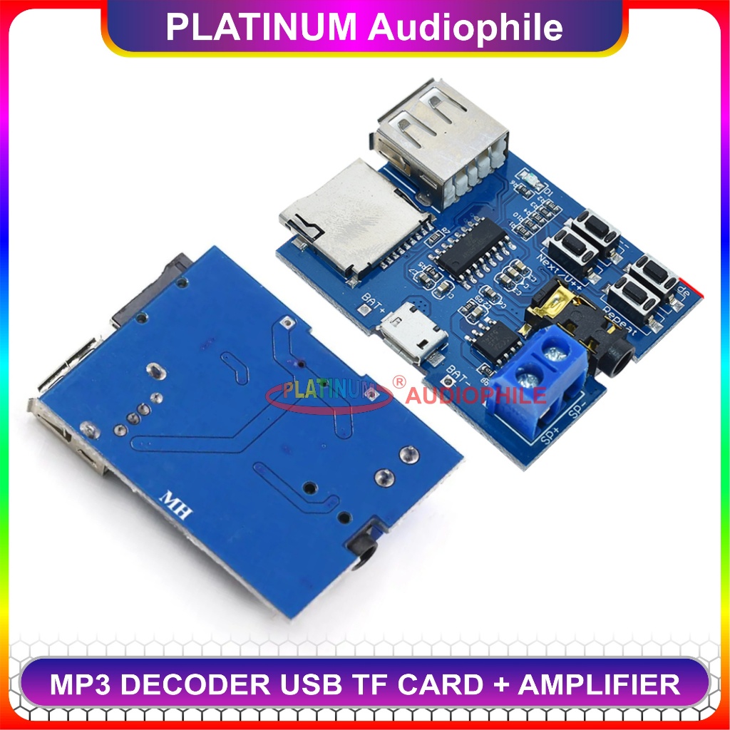Jual Modul Mp3 Player Decoder Amplifier Class D 3W 5W USB Flashdisk ...